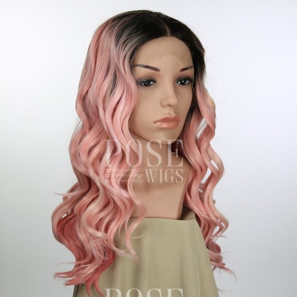 Pose Wigs | Hair | Wavy Pink Ombre Lace Front Wig | Poshmark